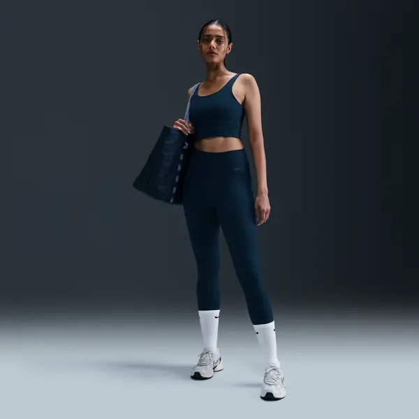 Nike Zenvy Rib High-waisted 7/8 Leggings - Blue