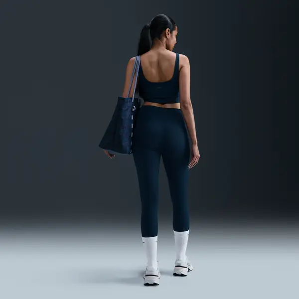 Nike Zenvy Rib High-waisted 7/8 Leggings - Blue