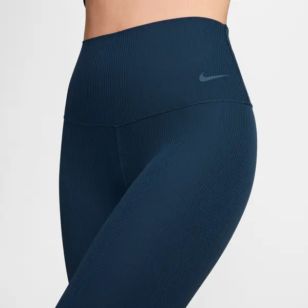 Nike Zenvy Rib High-waisted 7/8 Leggings - Blue