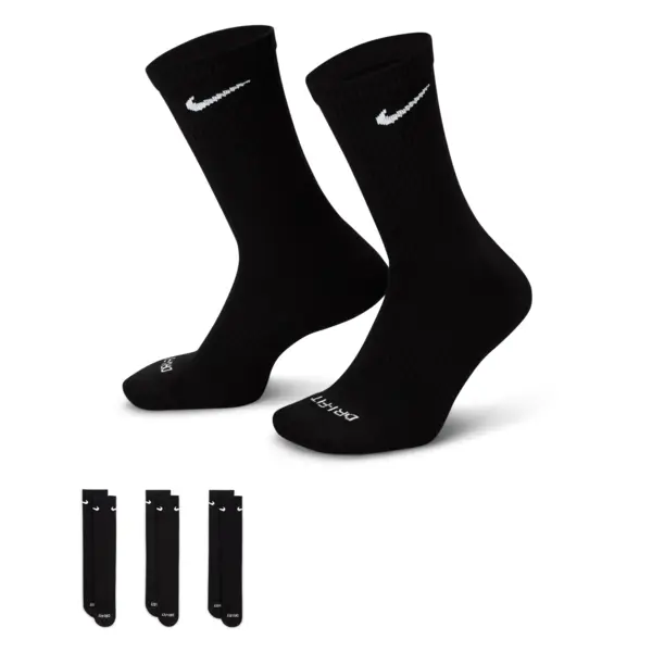 Nike Everyday Plus Cushioned Training Crew Socks - Black