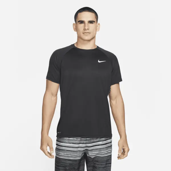 Nike Hydroguard Essential Dri-fit Uv Short Sleeve Top - Black