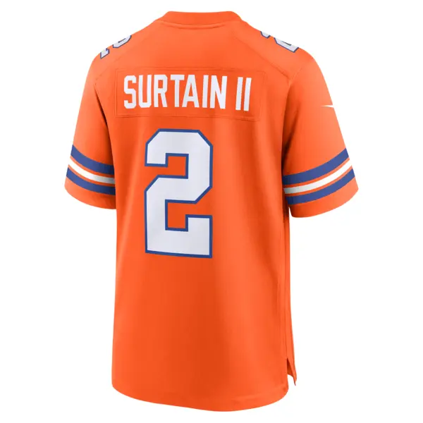 Nike Patrick Surtain Ii Denver Broncos Nfl Game Football Jersey - Orange