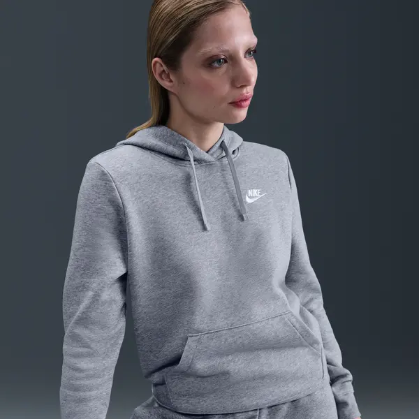 Nike Club Fleece Pullover Hoodie - Grey