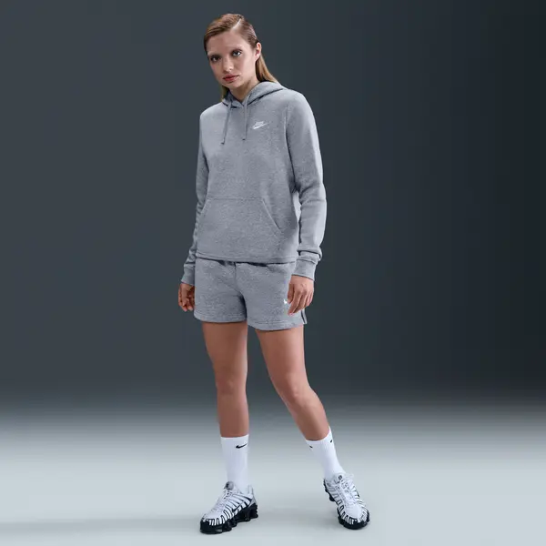 Nike Club Fleece Pullover Hoodie - Grey