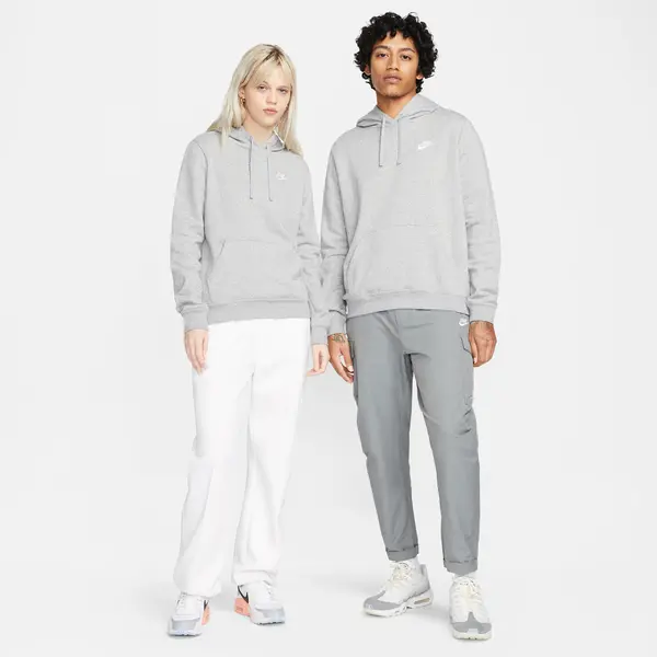 Nike Club Fleece Pullover Hoodie - Grey