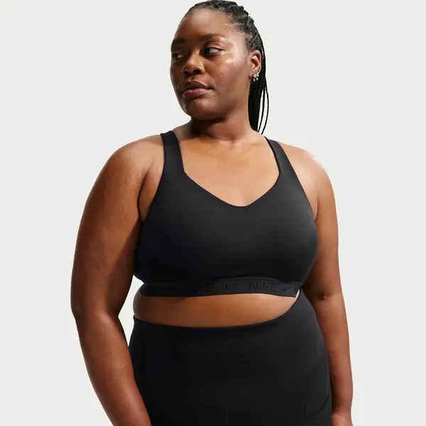 Nike Indy High Support Padded Adjustable Sports Bra - Black