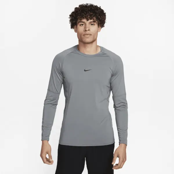 Nike Pro Dri-fit Slim Long-sleeve Fitness Top - Grey