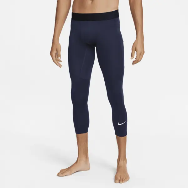 Nike Pro Dri-fit 3/4-length Fitness Tights - Blue