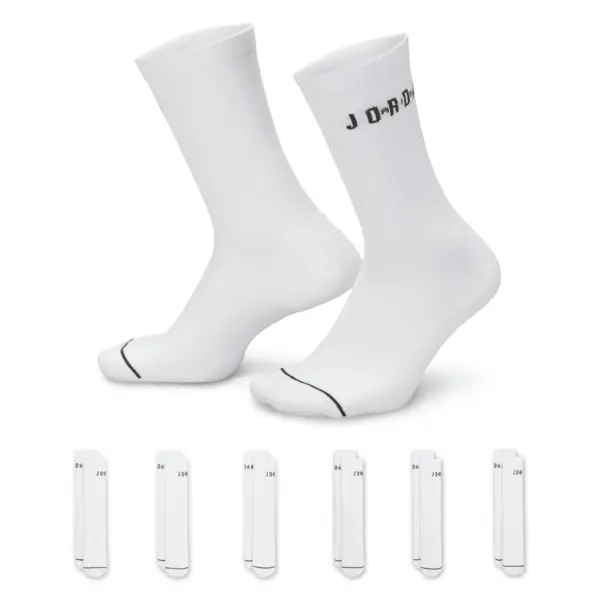 JORDAN Everyday Crew Socks - White