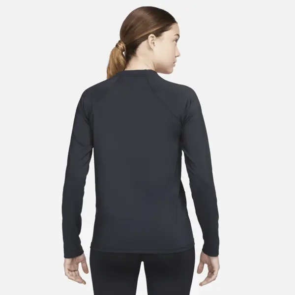 Nike Dri-fit Uv Long Sleeve Swim Top - Black