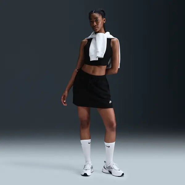 Nike Sportswear Club Fleece Mid-rise Skirt - Black