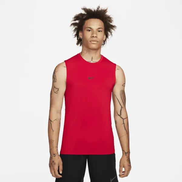 Nike Pro Dri-fit Slim Sleeveless Top - Red