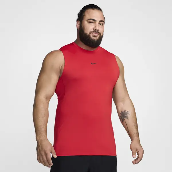 Nike Pro Dri-fit Slim Sleeveless Top - Red
