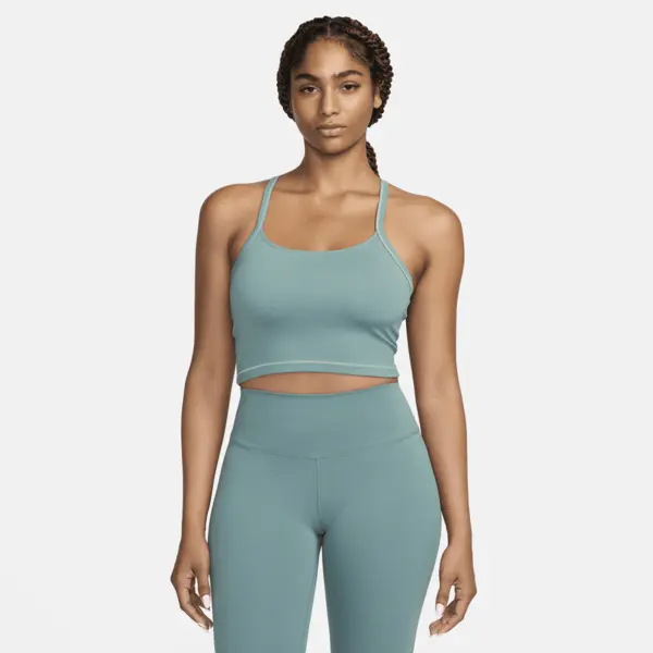 Nike Fitted Dri-fit Cropped Tank Top - Green