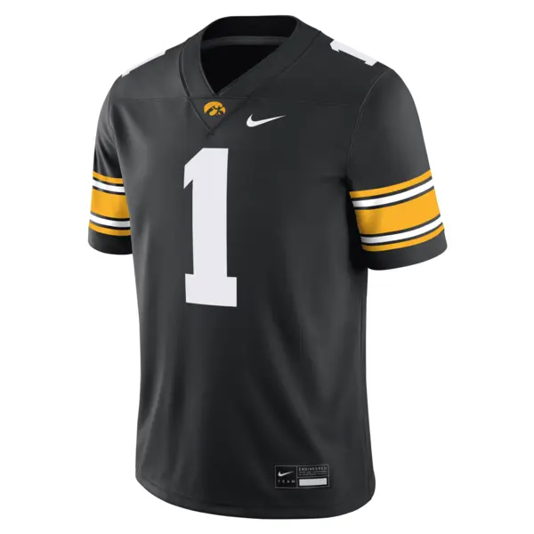 Nike Iowa Hawkeyes Dri-fit College Game Jersey - Black