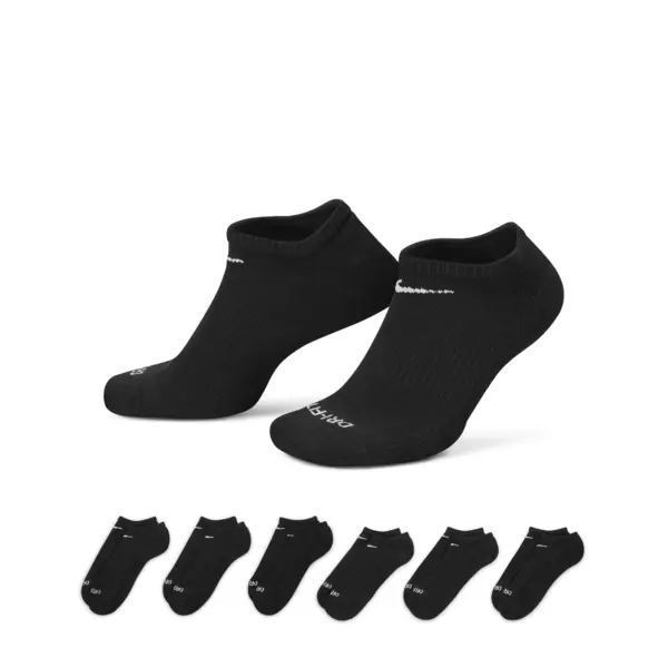 Nike Everyday Plus Cushioned Training No-show Socks - Black