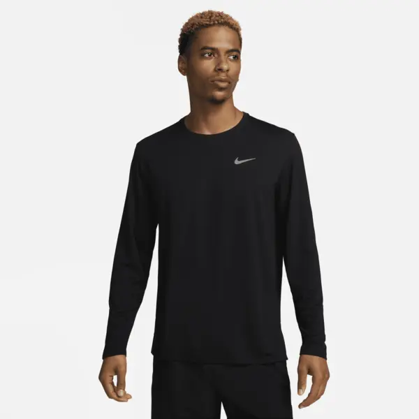 Nike Miler Dri-fit Long-sleeve Running Top - Black