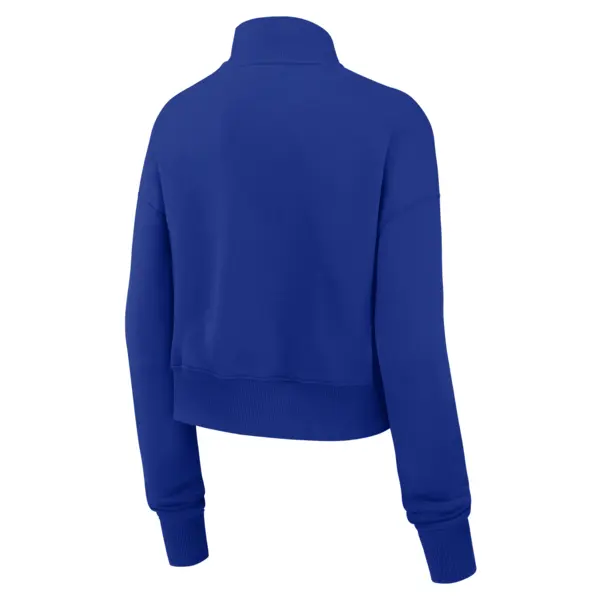 Nike Buffalo Bills Rewind Phoenix Nfl Cropped 1/4-zip Crew - Blue