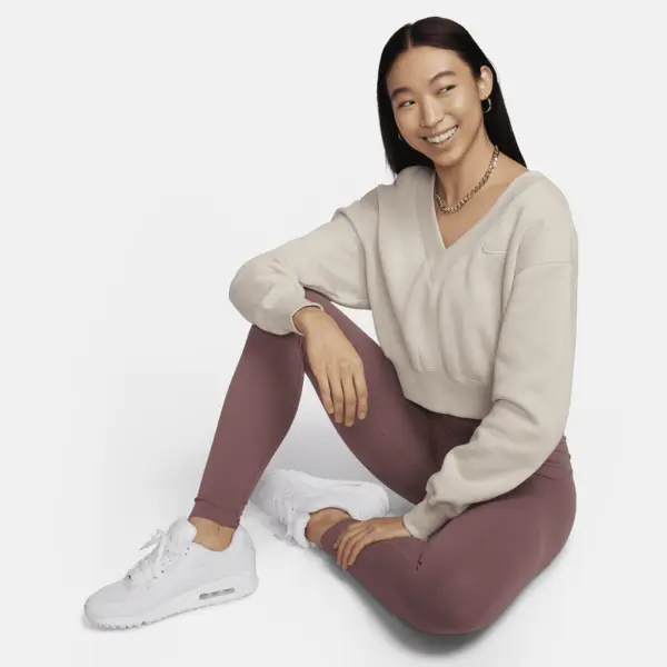 Nike Sportswear Phoenix Fleece Cropped V-neck Top