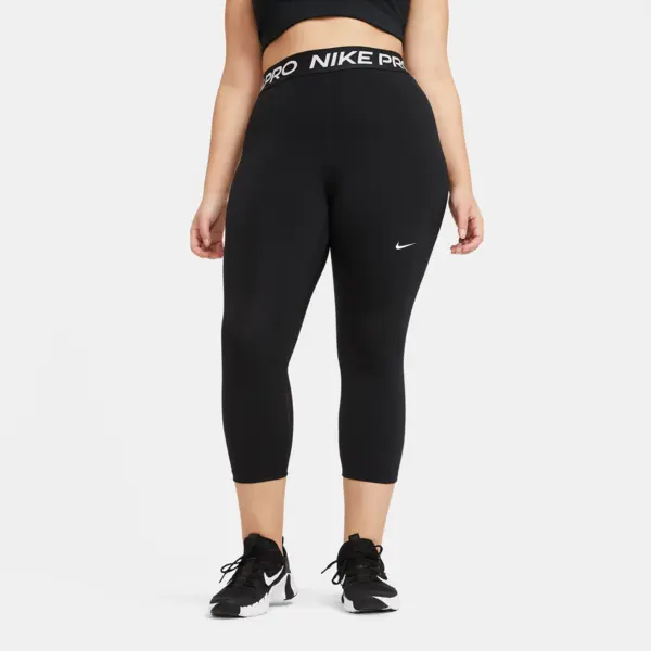 Nike Pro Mid-rise Crop Mesh-panel Leggings