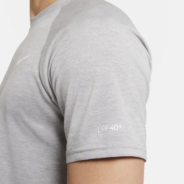 Nike Dri-fit Uv Short Sleeve Top - Grey
