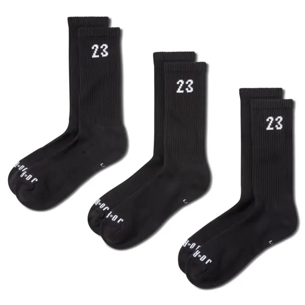 JORDAN Essentials Crew Socks 3 Pairs - Black