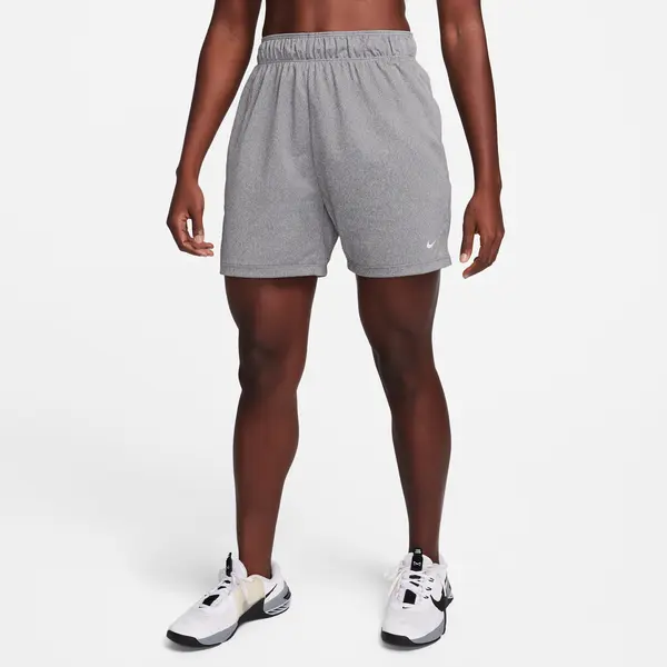 Nike Attack Dri-fit Fitness Mid-rise 5" Unlined Shorts - Grey