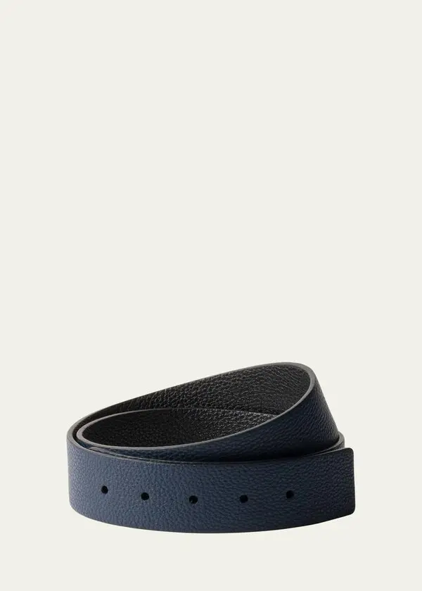 Prada Diano Reversible Leather Belt Strap - Balticonero