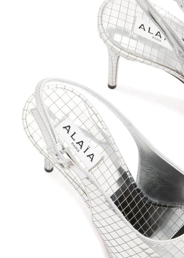 Alaïa Metallic Leather Slingback Pumps