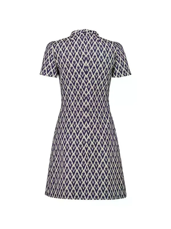 Valentino Garavani Toute La V Jacquard Mini Dress - Neutrals