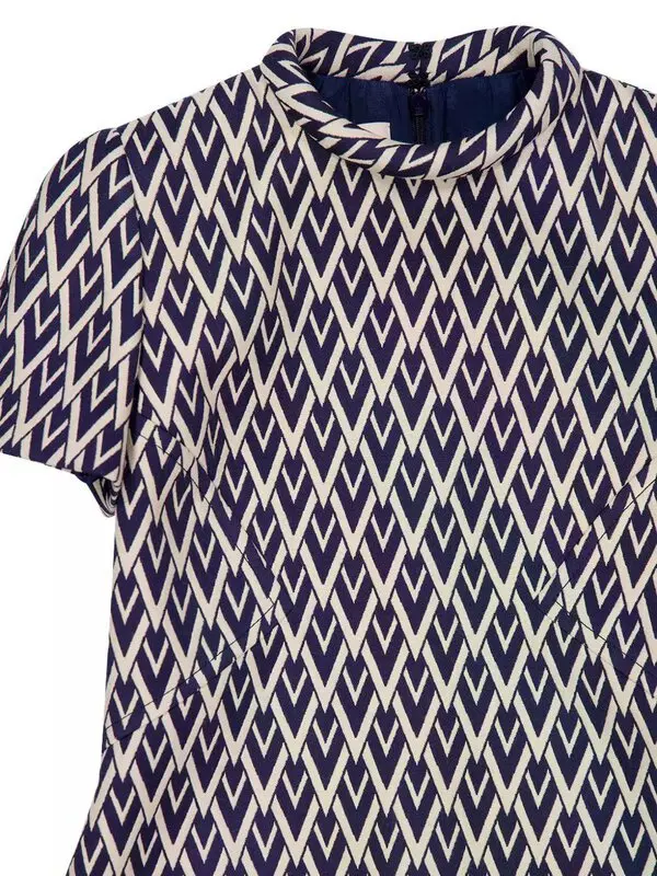 Valentino Garavani Toute La V Jacquard Mini Dress - Neutrals