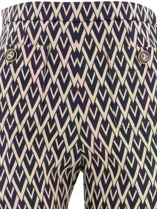 Valentino Garavani Toute La V Jacquard Trousers - Blue