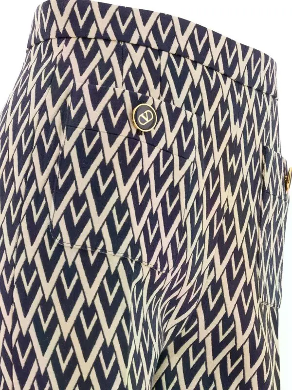 Valentino Garavani Toute La V Jacquard Trousers - Blue