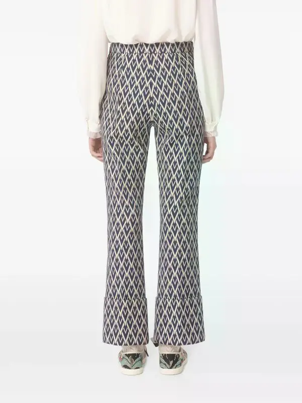 Valentino Garavani Toute La V Jacquard Trousers - Blue