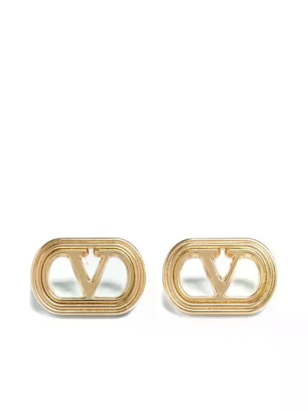 Valentino Garavani Ovalette Polish-finish Earrings - Gold
