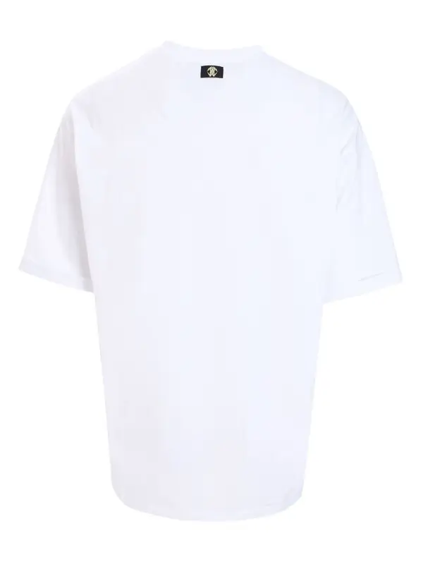 Roberto Cavalli Logo Appliqué Cotton T-shirt