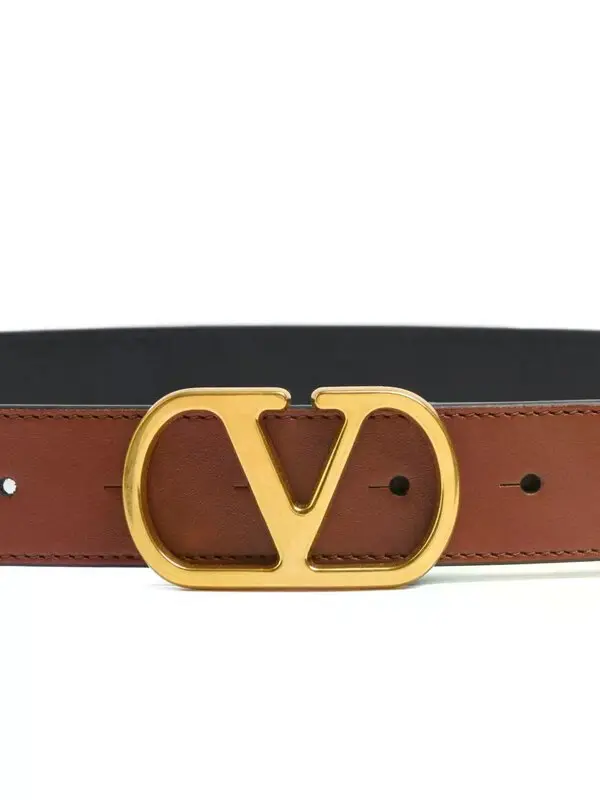 Valentino Garavani Logo-plaque Belt - Brown