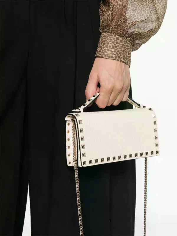 Valentino Garavani Rockstud Grainy Calfskin Handbag