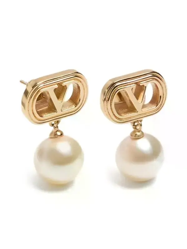 Valentino Garavani Ovalette Drop Earrings - Gold
