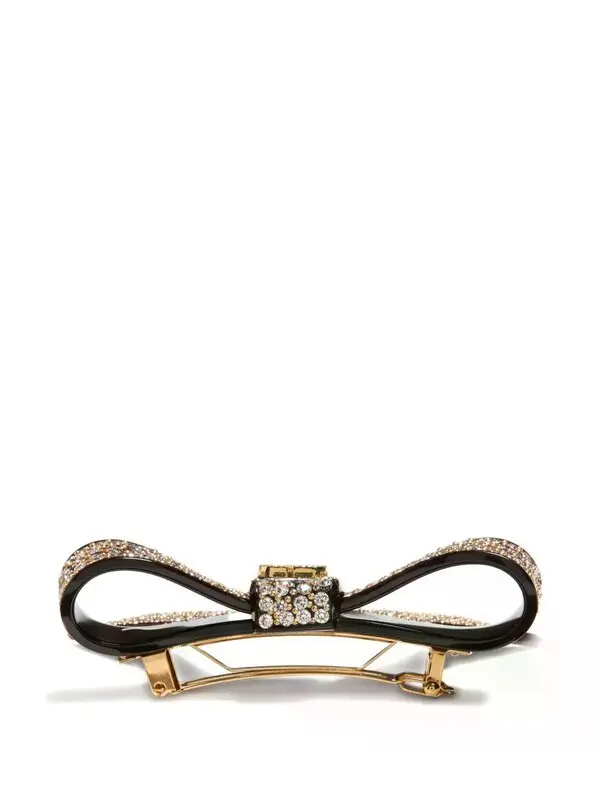 VALENTINO GARAVANI スワロフスキーカチューシャ Valentino Garavani Vlogo Signature Hair Clip - Brown | Editorialist