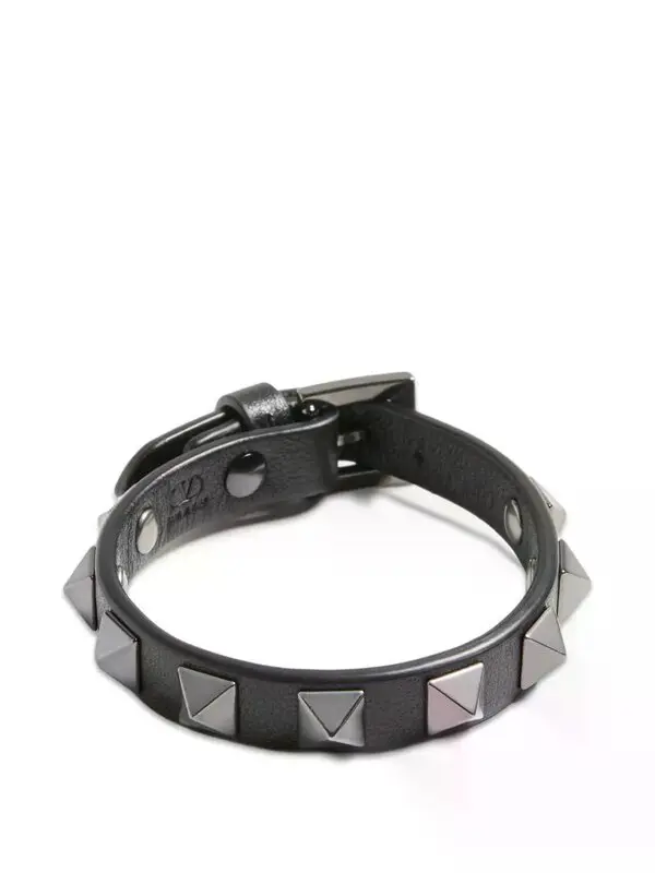 Valentino Garavani Rockstud Leather Bracelet - Black