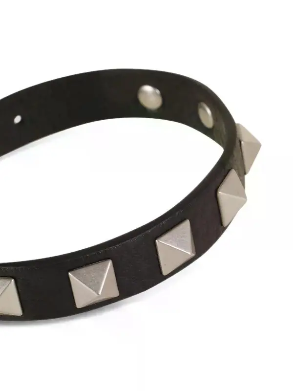 Valentino Garavani Rockstud Leather Bracelet - Black