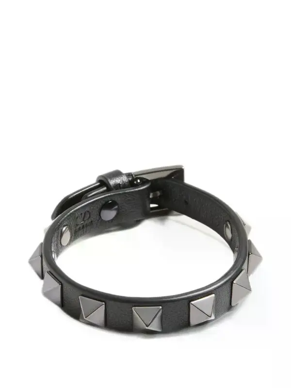 Valentino Garavani Rockstud Leather Bracelet - Black