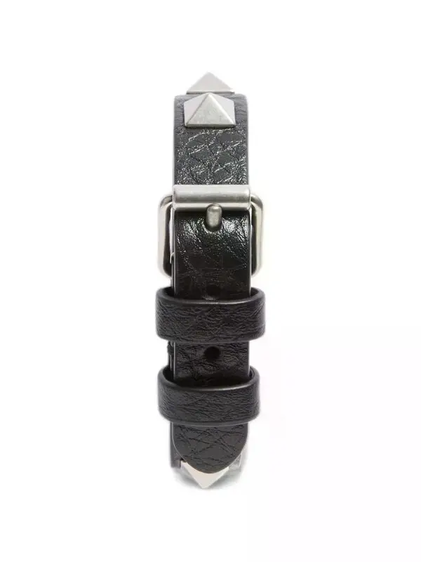 Valentino Garavani Rockstud Leather Bracelet - Black