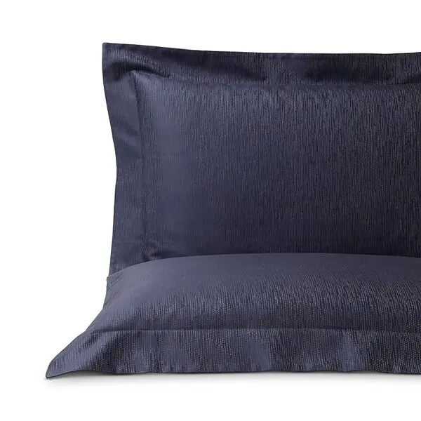 Frette Rays Sham, Standard - Tidal Blue/slate Grey