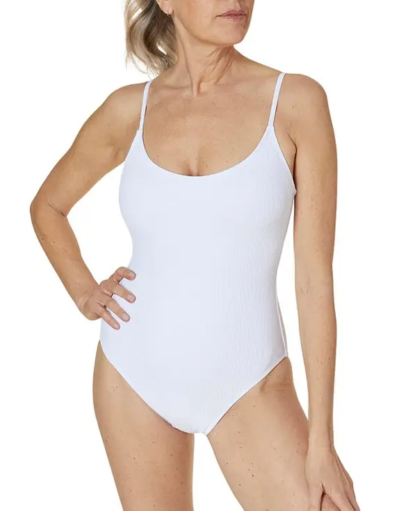 ANDIE Amalfi Scoop Neck One-piece Swimsuit - White