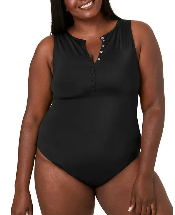 ANDIE Malibu Snap Front One Piece Swimsuit - Black