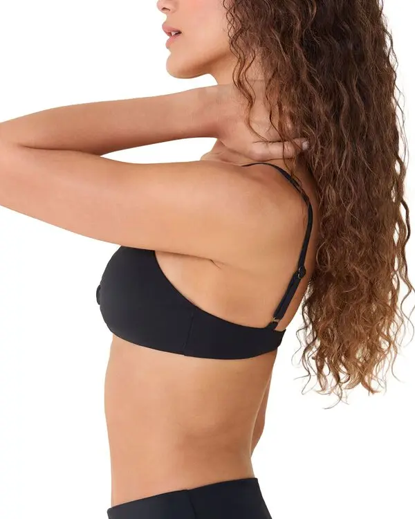 ANDIE Santorini Knot Front Bikini Top - Black