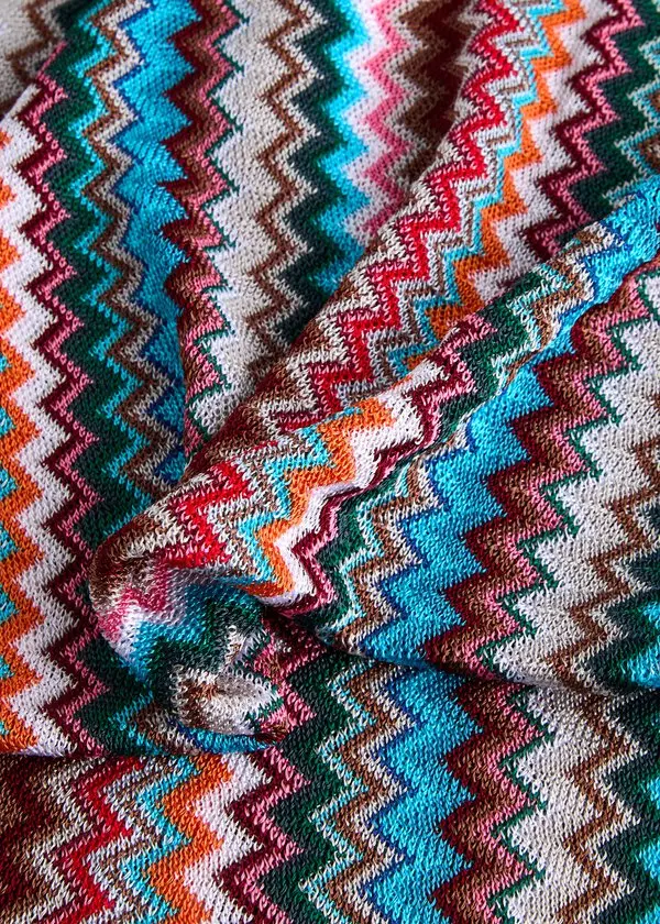 Missoni Zigzag-intarsia Fine-knit Scarf - Blue
