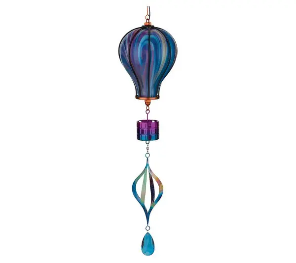 REGAL ART & GIFT Swirl Balloon Spinner Solar La Ntern Purple - One-color